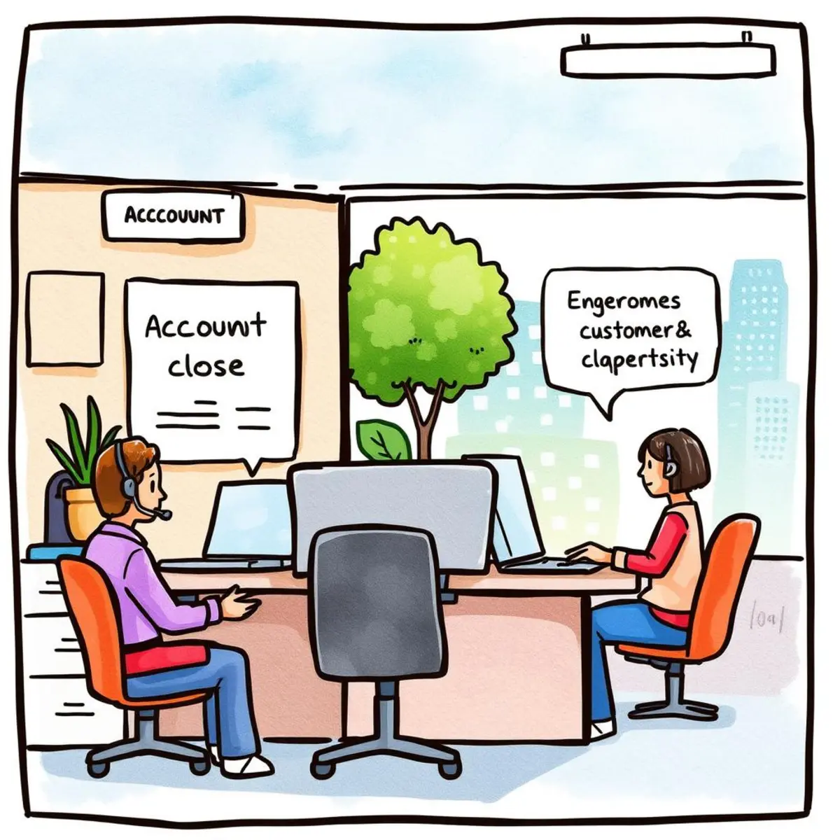 Account closure follow-up message generator: Create follow-up ...