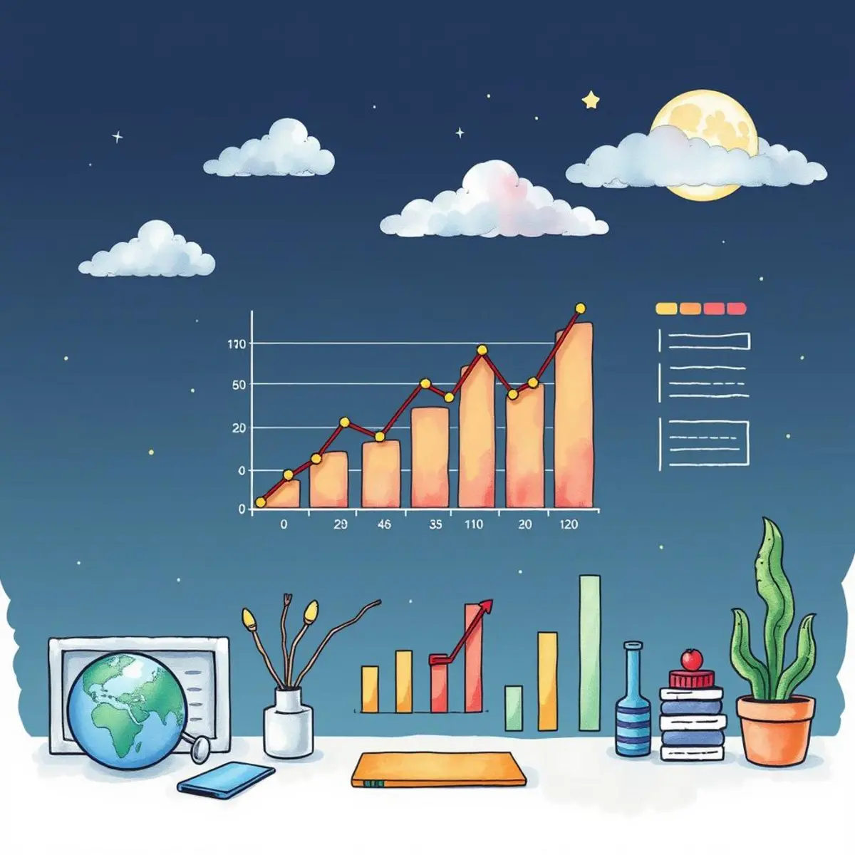 Charting process narrator: Describe the steps taken in chart creation