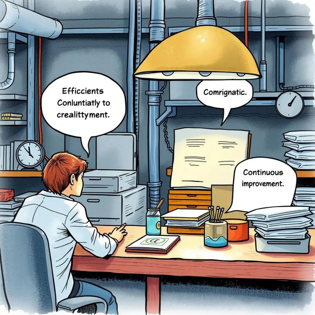 Efficiency feedback generator for process improvement