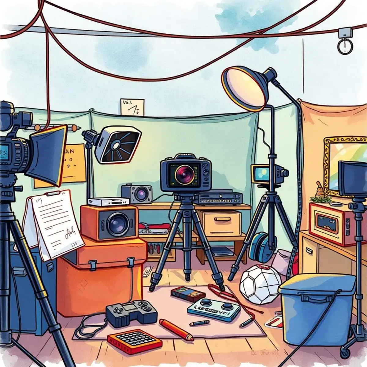 Production gear organizer for efficient video shoots